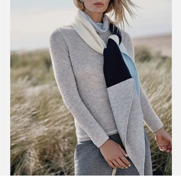 Pure Collection | Accessories | Pure Collection Textured Scarf Blue ...